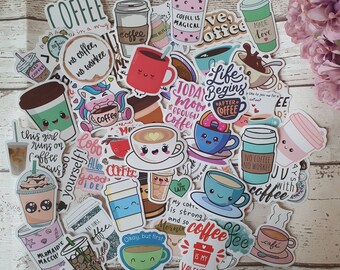 Cute Coffee Stickers | Etsy