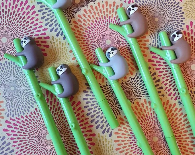 Sloth Gel Pen so Cute Black Ink Sloth Gift, Cute Stationery - Etsy UK