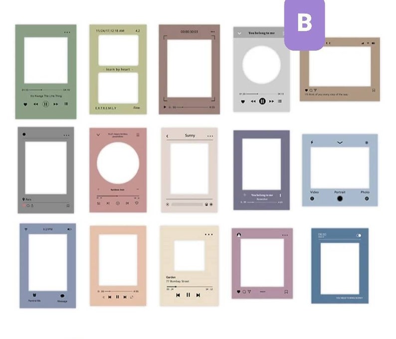 Frame Sticker Set Choose Your Design Stickers for Journal | Etsy UK