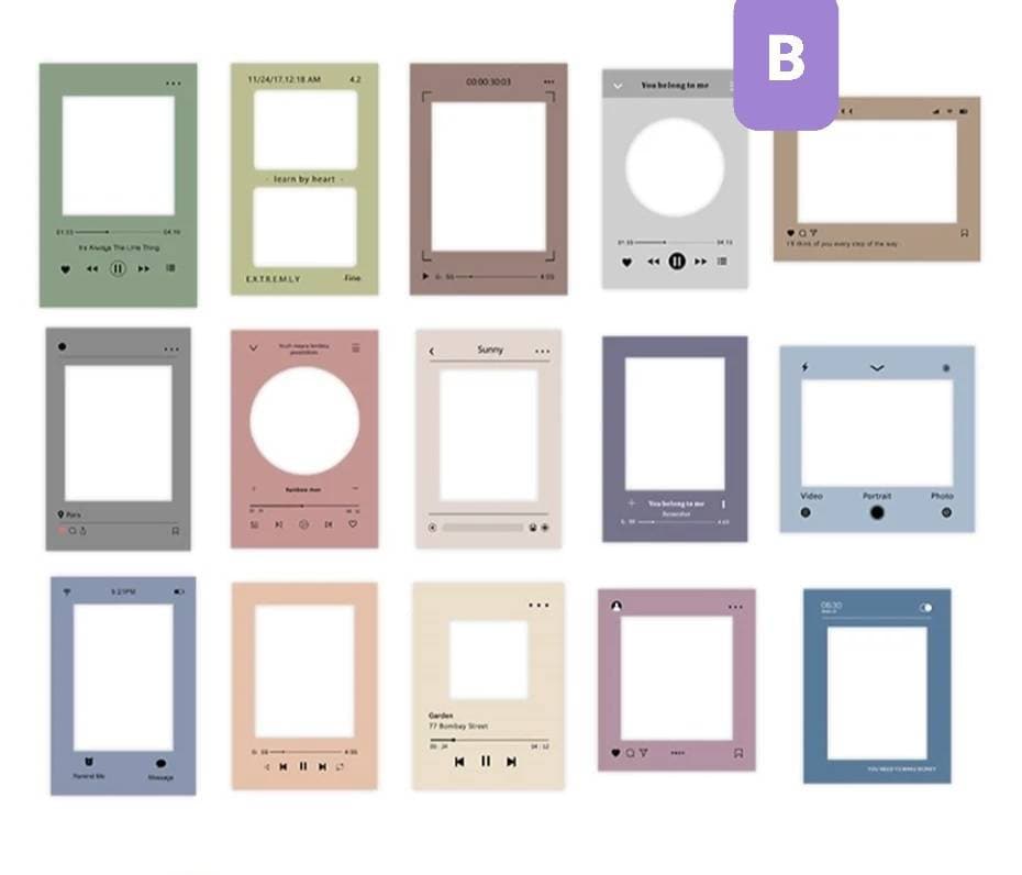 Frame Sticker Set Choose Your Design Stickers for Journal | Etsy UK