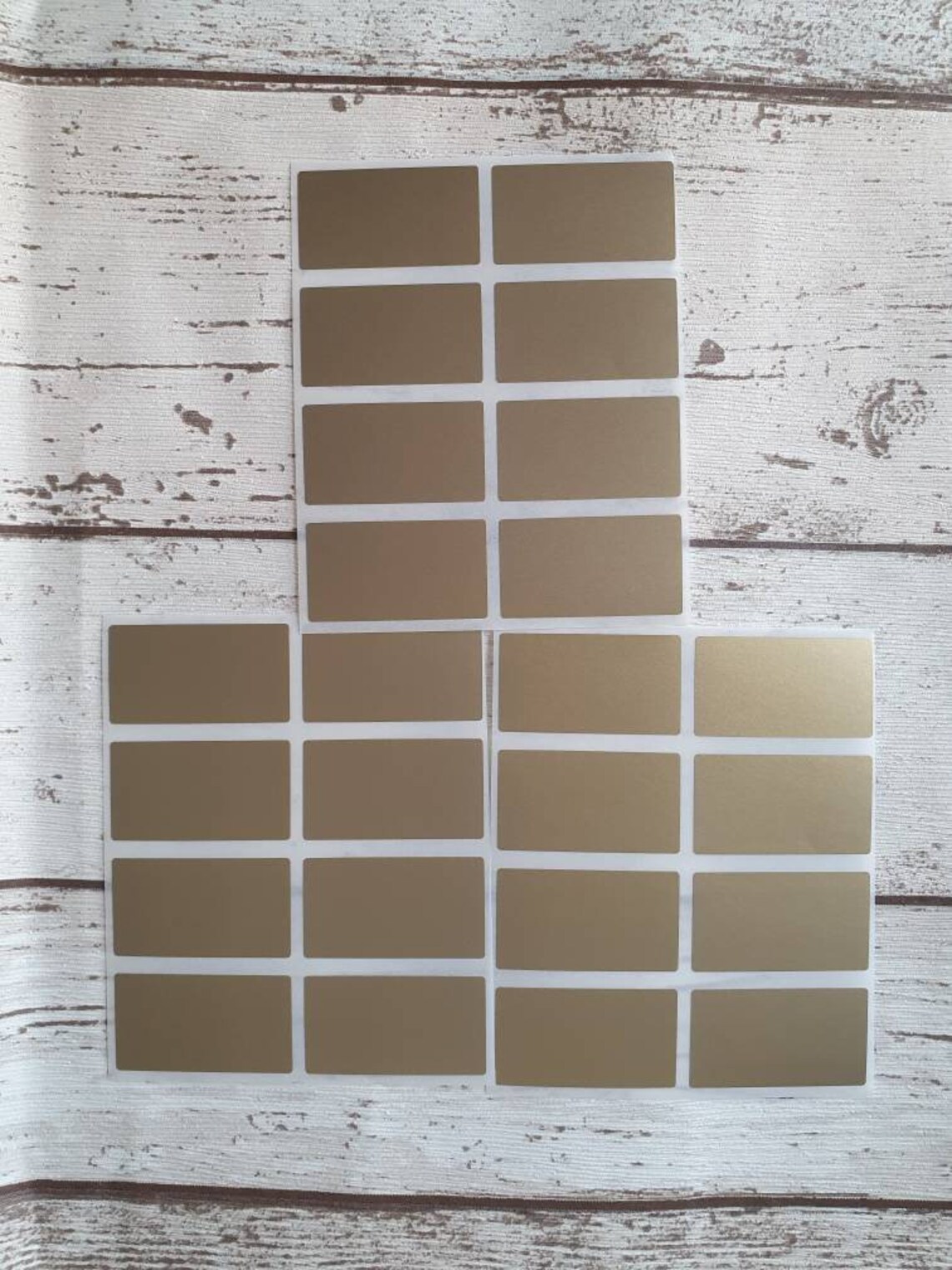 Gold rectangle Scratch Off Stickers Scratch to Reveal | Etsy