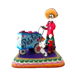 Figura Paletero Mexicano en Barro – Artesanía Hecha a Mano Arte Popular ...