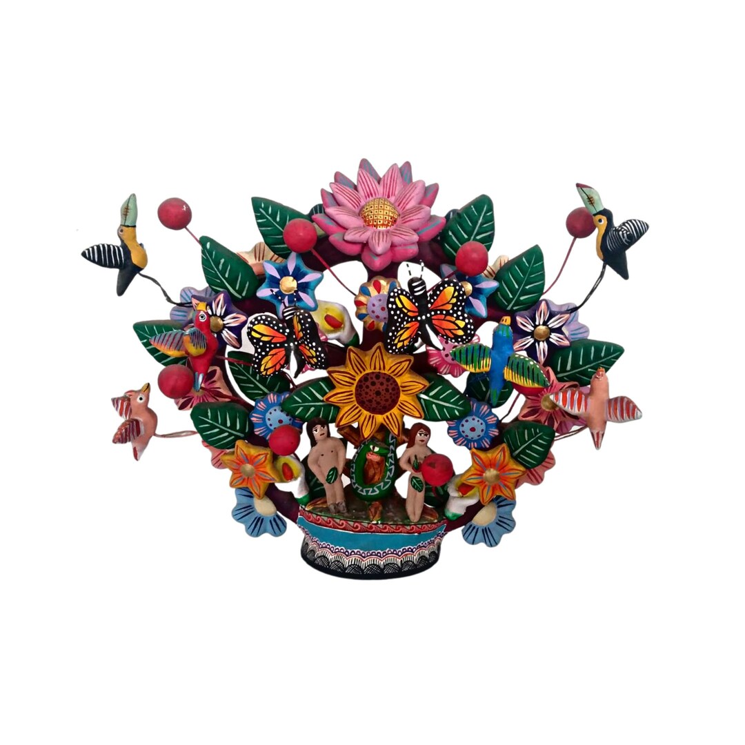 TABLE TOP DECOR, Polychrome Clay Tree Unique Table Top Decoration ...