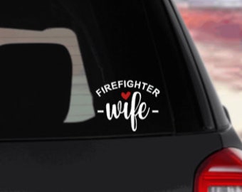 Fire Fighter Car Decal - Etsy