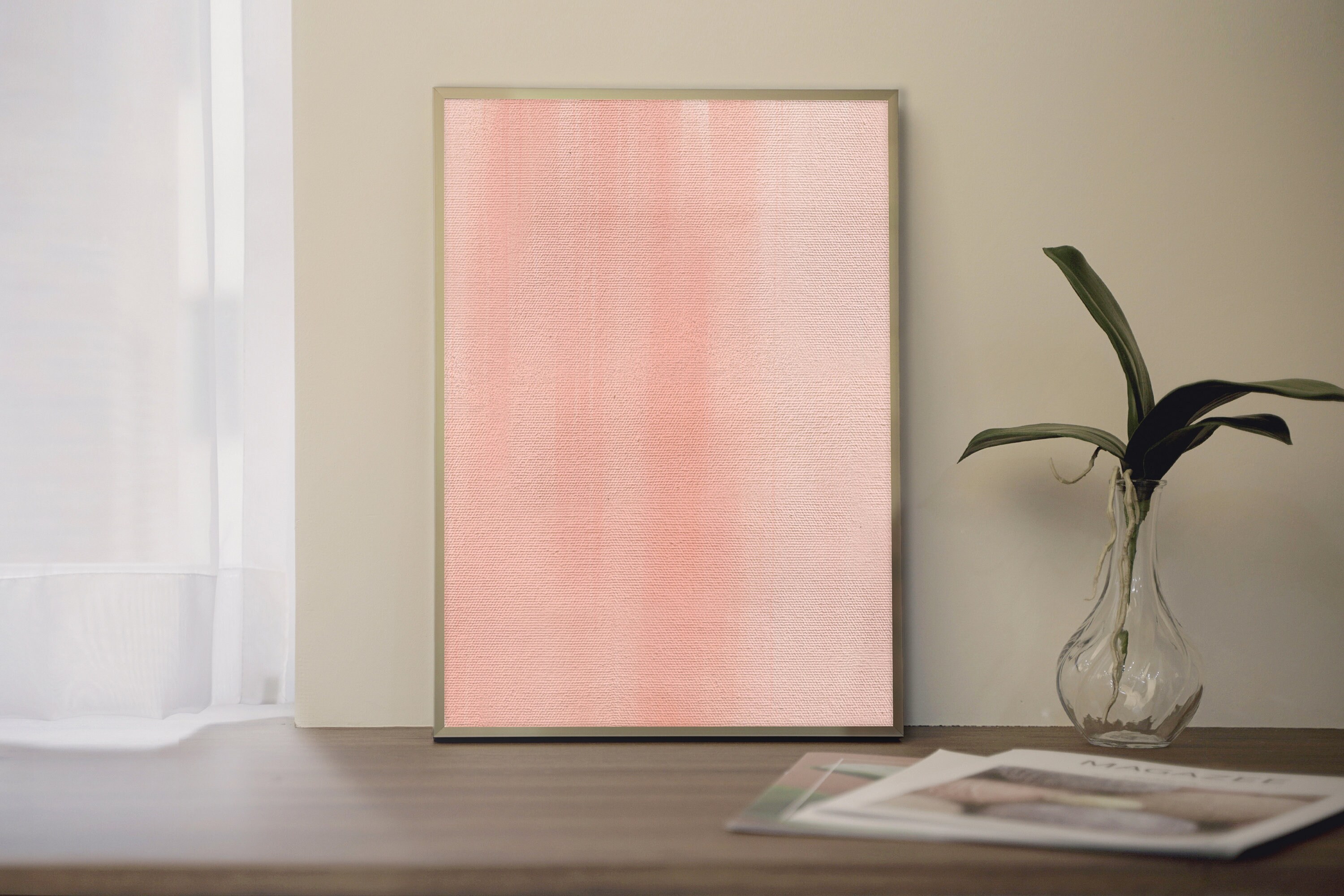 Pink Colored Wall Art, Printable Art, Home Decor Wall Art, Abstract Art ...