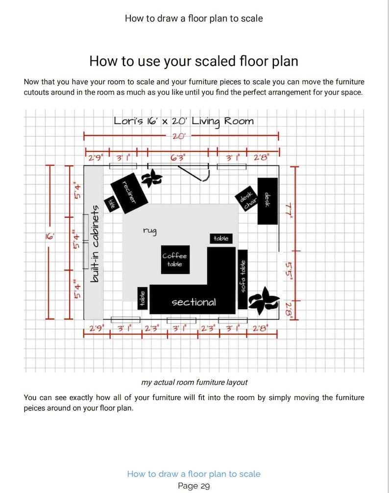 How to Draw A Scaled Floor Plan Tutorial, Architecture Design E-book ...