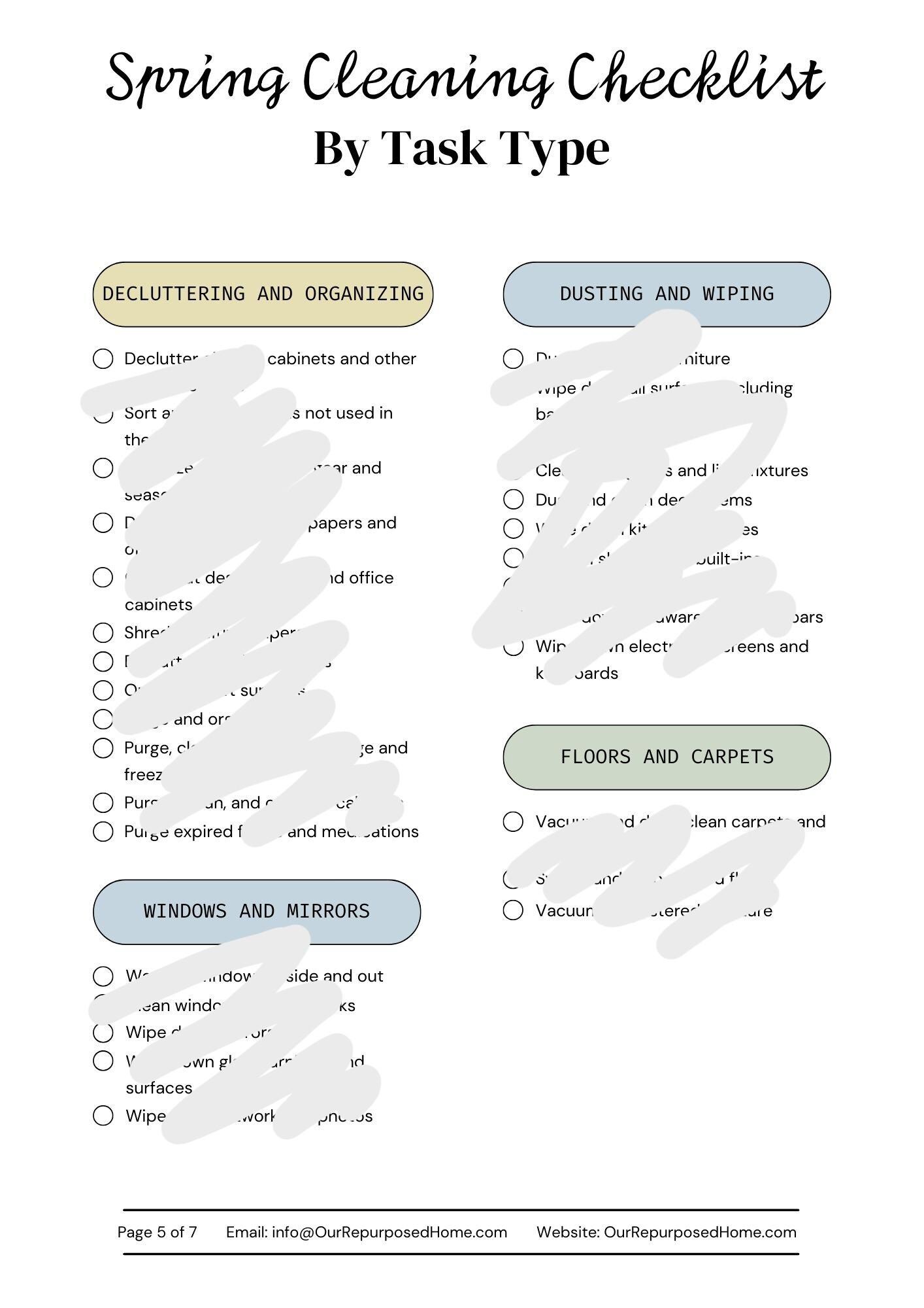Spring Cleaning Checklist, Spring Cleaning, Spring Cleaning Guide ...