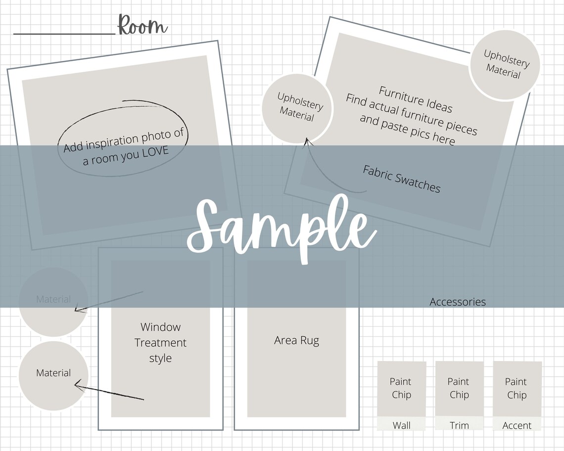 Design Board Template, Mood Board - Etsy