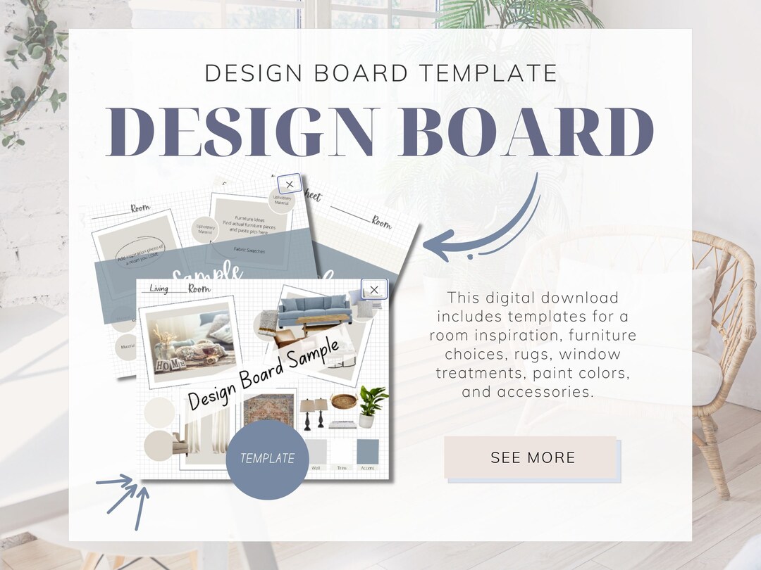 Design Board Template, Mood Board - Etsy