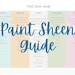 Paint Sheen Chart, Guide, Paint Finishes - Etsy