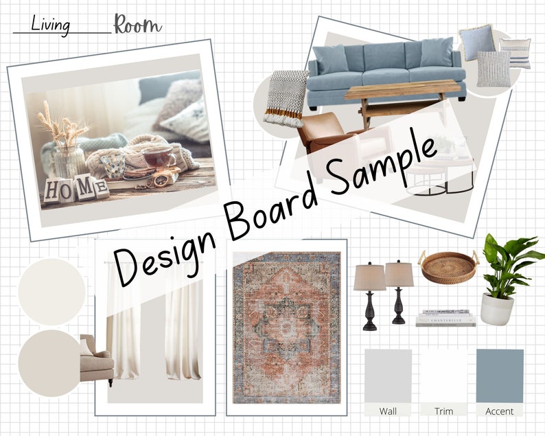 Design Board Template, Mood Board - Etsy