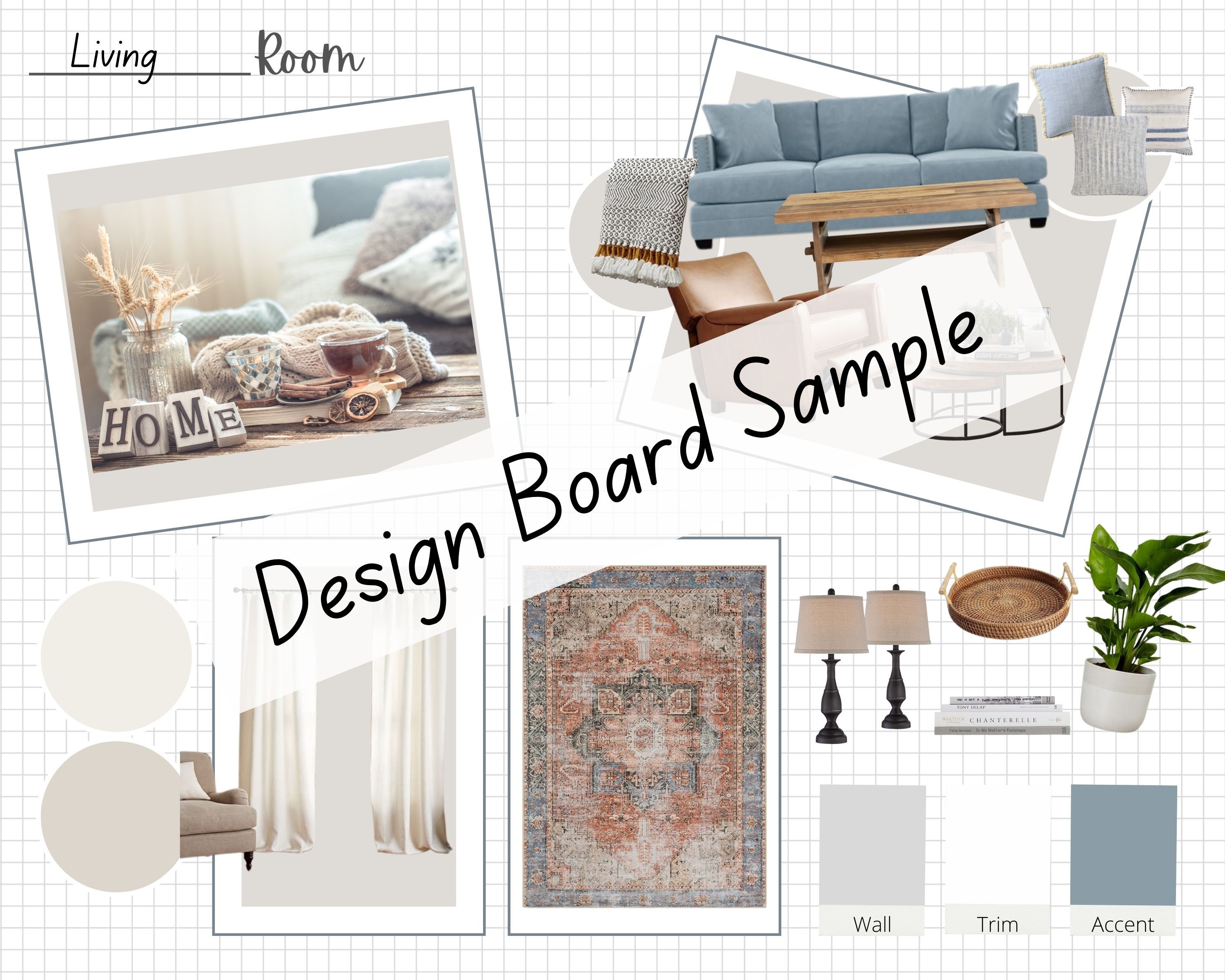 Design Board Template, Mood Board - Etsy