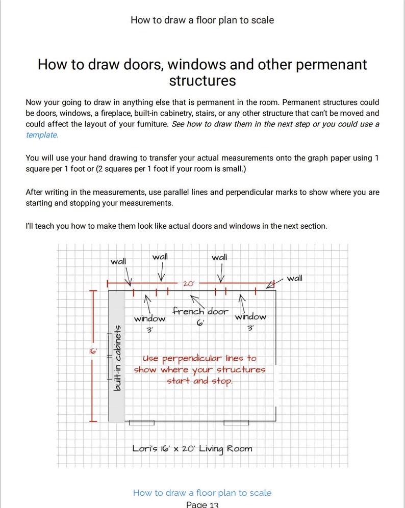 How to Draw A Scaled Floor Plan Tutorial, Architecture Design E-book ...