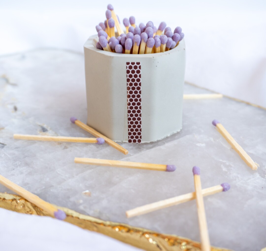 Cement Match Holder/ Custom Color Match Holder/ Strike Pad/ Wooden ...