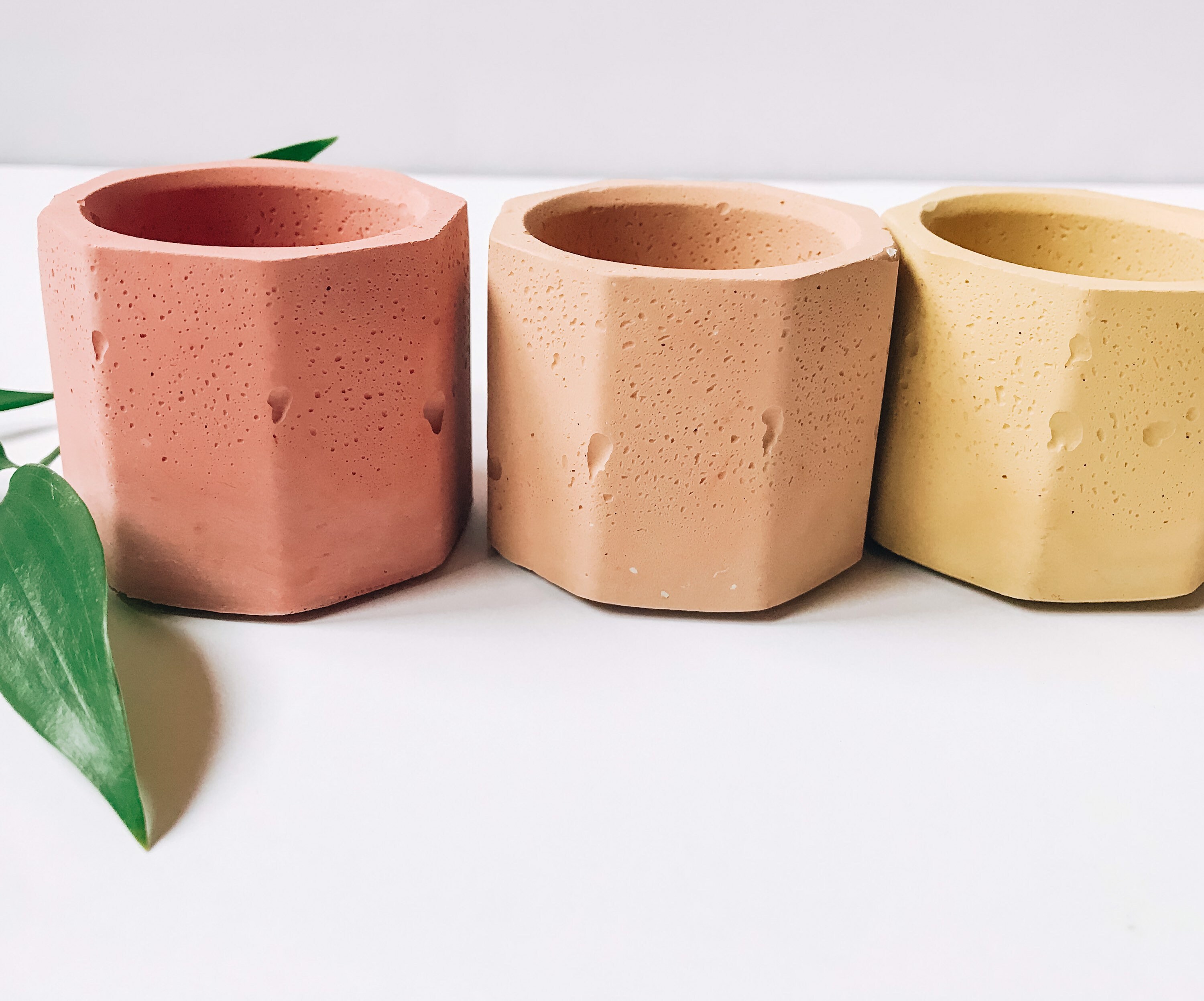 Cement Planter/ Mini Hexagonal Pot / Modern/ Minimal Planters/ | Etsy