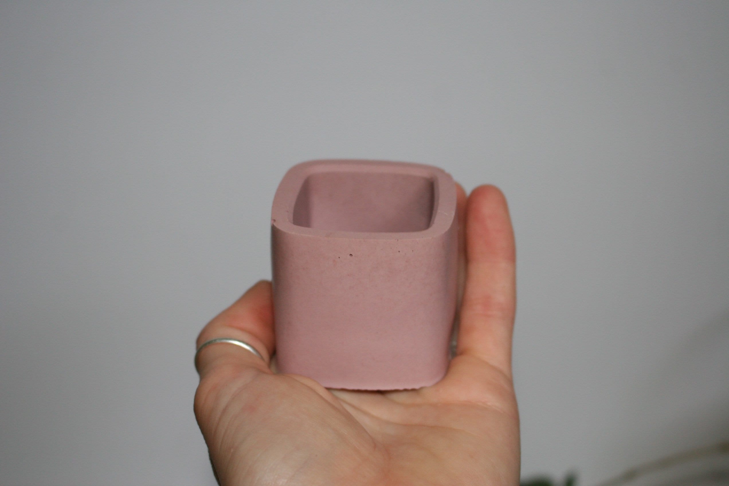 Mini Round & Square Cement Pot / Modern/ Minimal Planters/ - Etsy