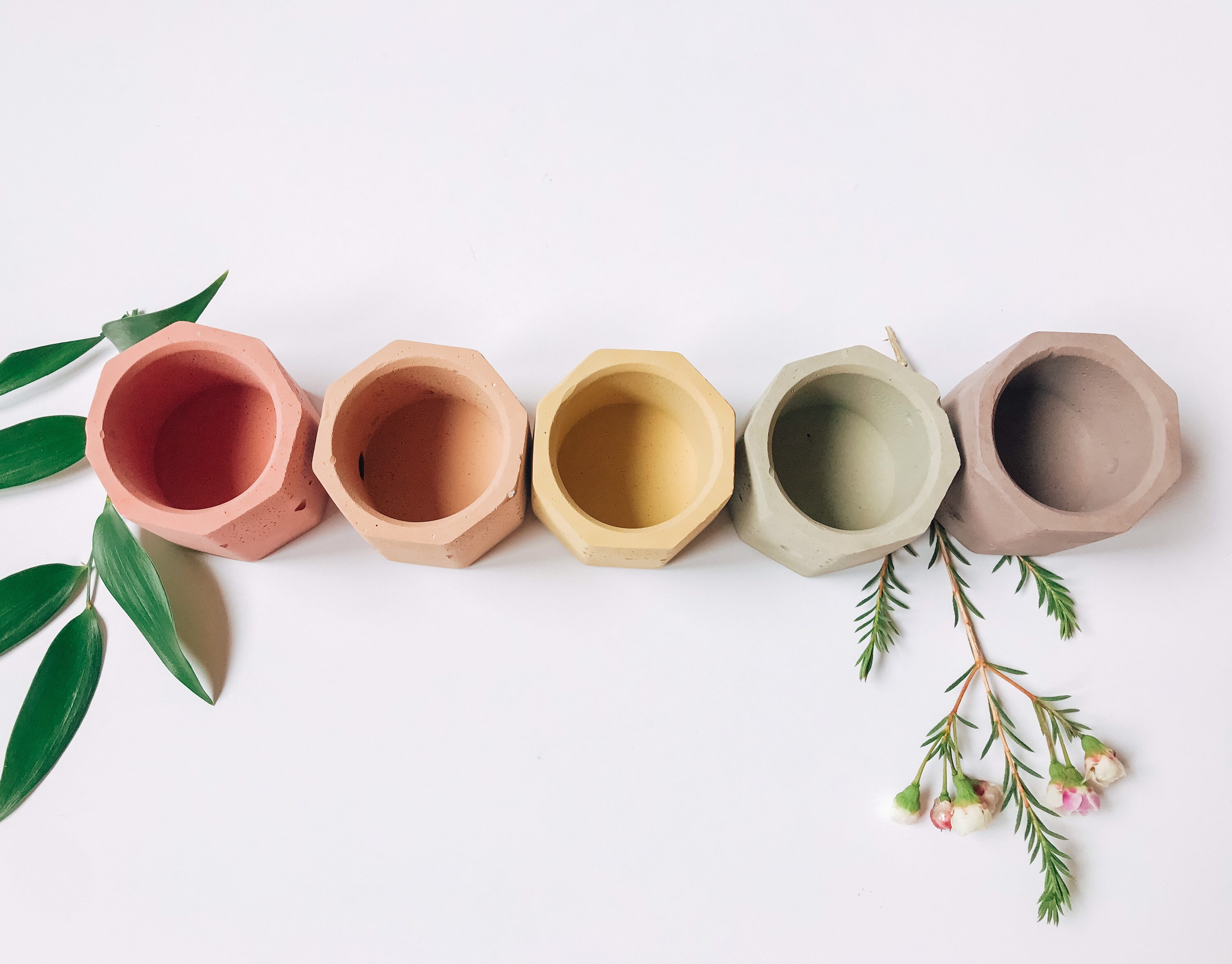 Cement Planter/ Mini Hexagonal Pot / Modern/ Minimal Planters/ | Etsy