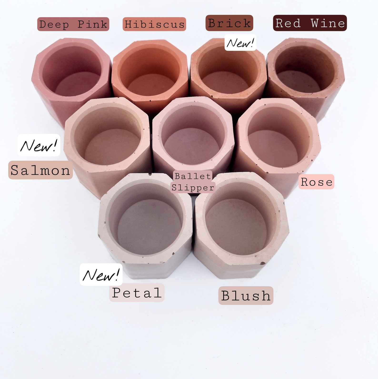 Cement Planter/ Mini Hexagonal Pot / Modern/ Minimal Planters/ | Etsy