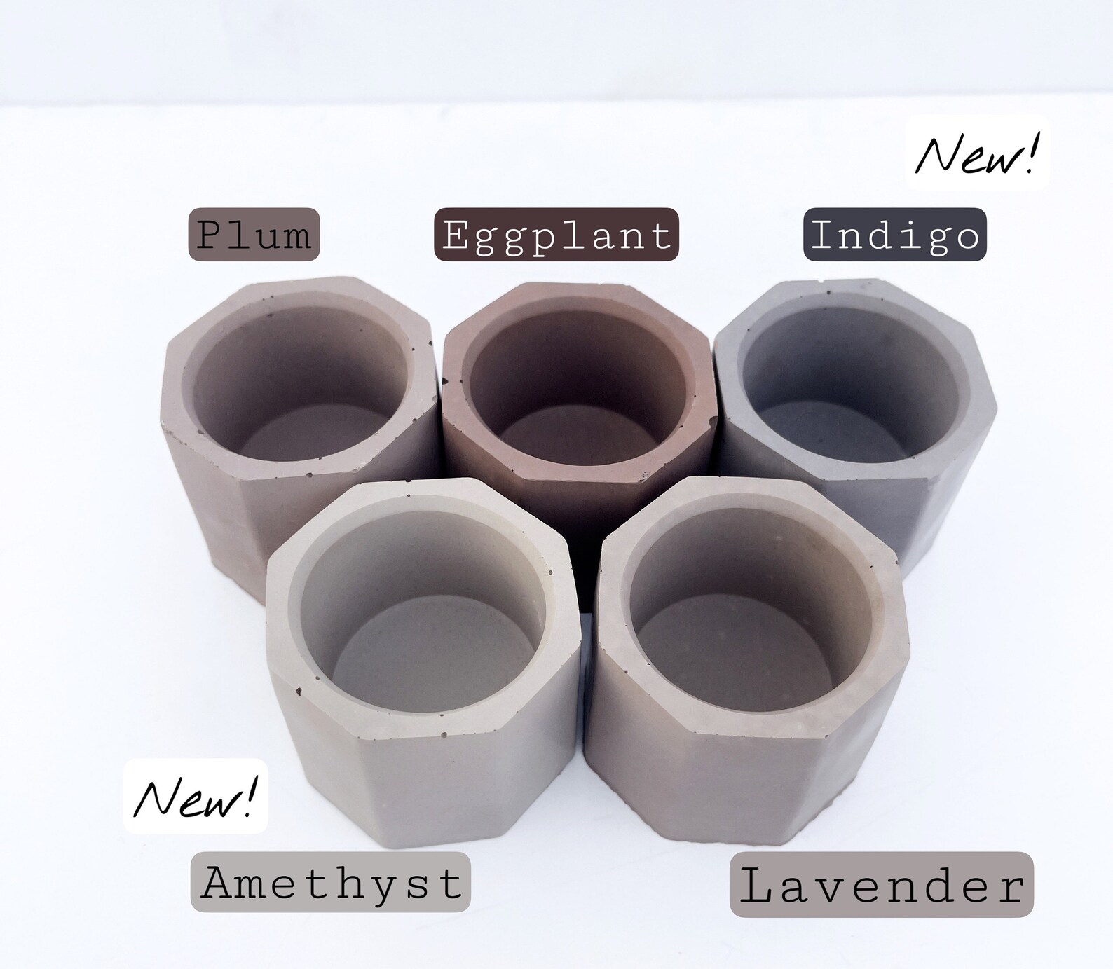 Cement Planter/ Mini Hexagonal Pot / Modern/ Minimal Planters/ | Etsy