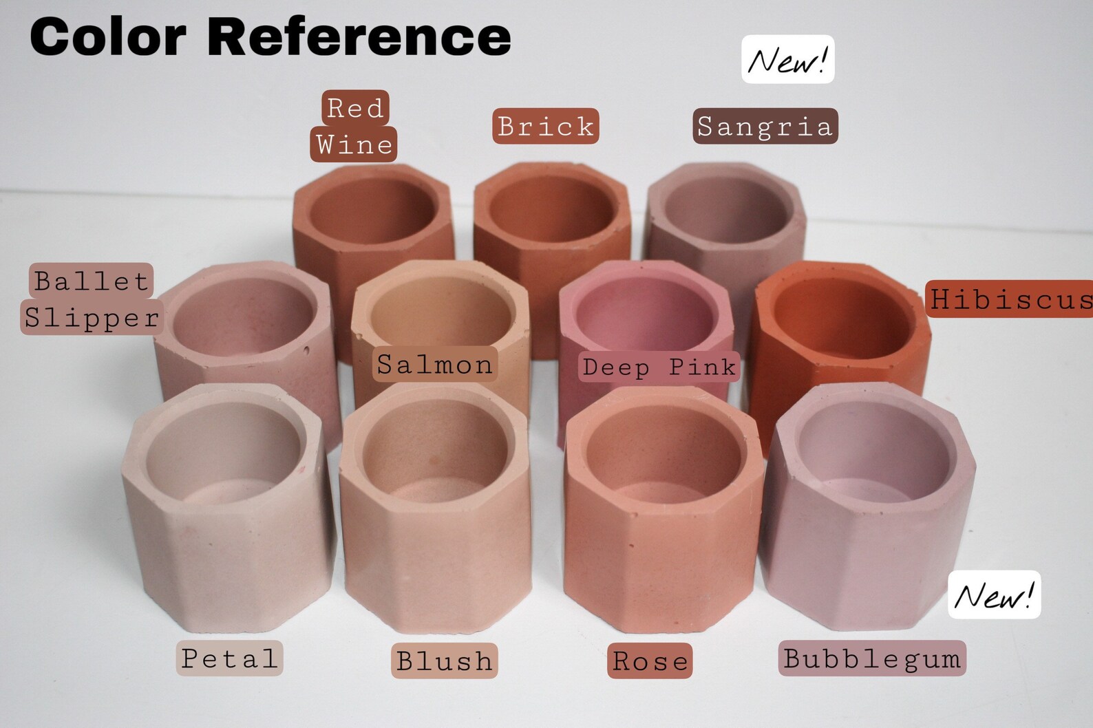 Mini Round & Square Cement Pot / Modern/ Minimal Planters/ - Etsy