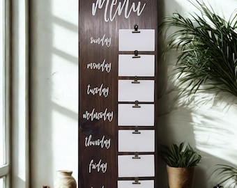 Menu Board for Kitchen | Menu Board Sign | Dinner Menu | Weekly Menu ...