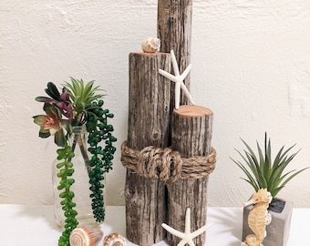 P62 14 Driftwood Piling,nautical/coastal/lake Theme Decor,wedding ...
