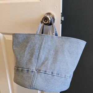 Denim Jean Basket,round Coutry/farmhouse Bucket Bag for Knitting,toys ...