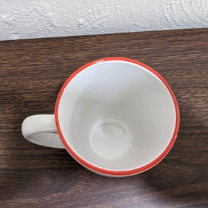 Vintage Corelle Urban Red Stripe Mug,white With Red Stripe Rim Coffee ...