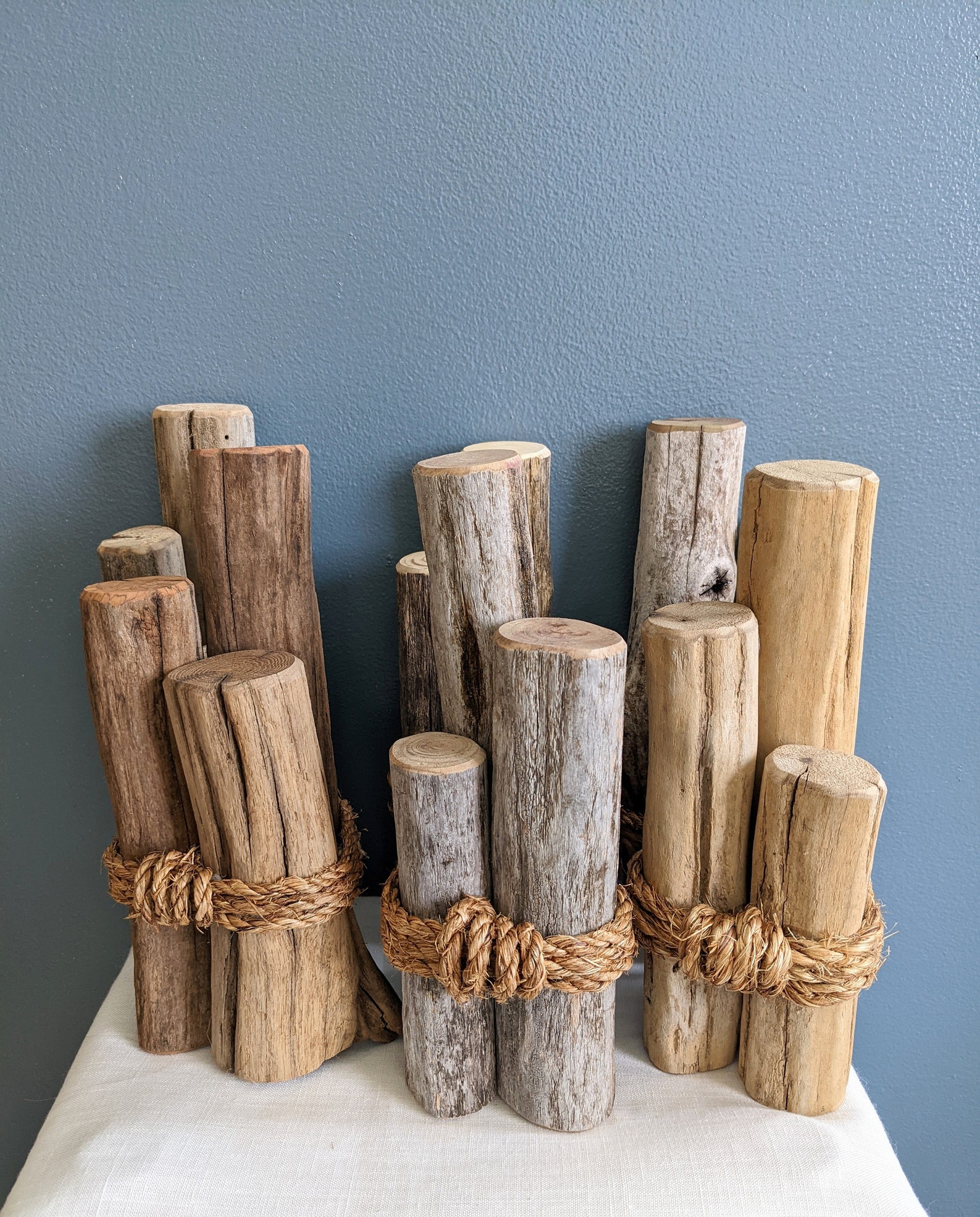 Small 10 Driftwood Piling Nautical Table Decor,coastal/lake Theme Wood ...
