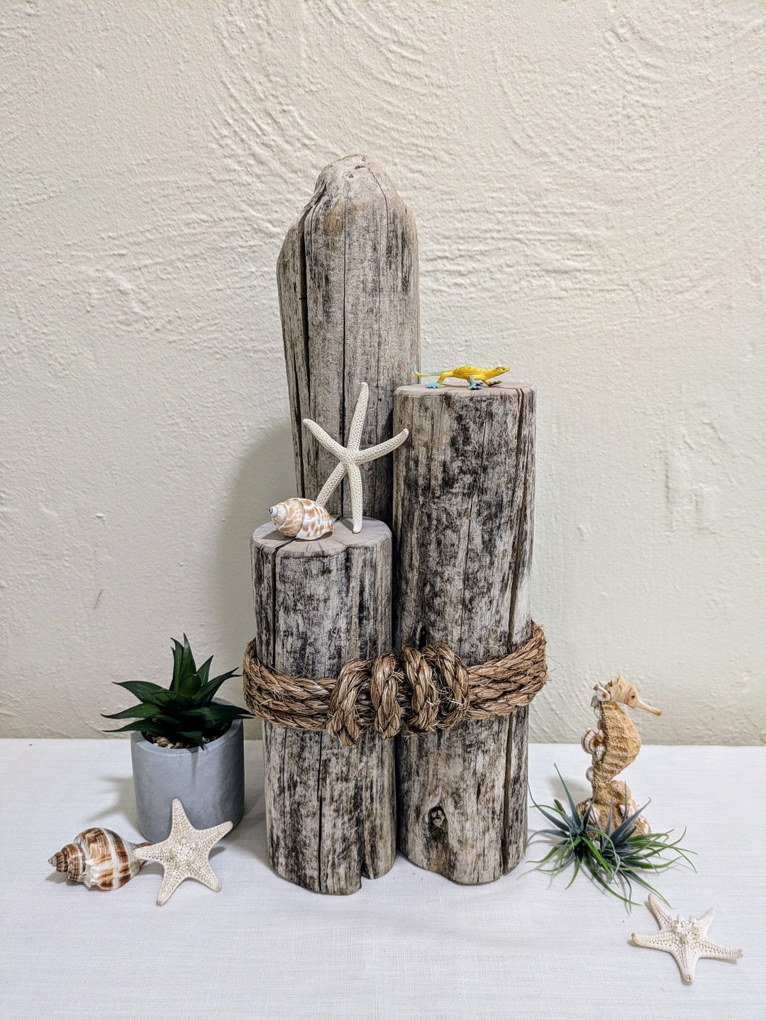 P51 14" Driftwood Piling,nautical/coastl/lake Theme Decor,wedding ...