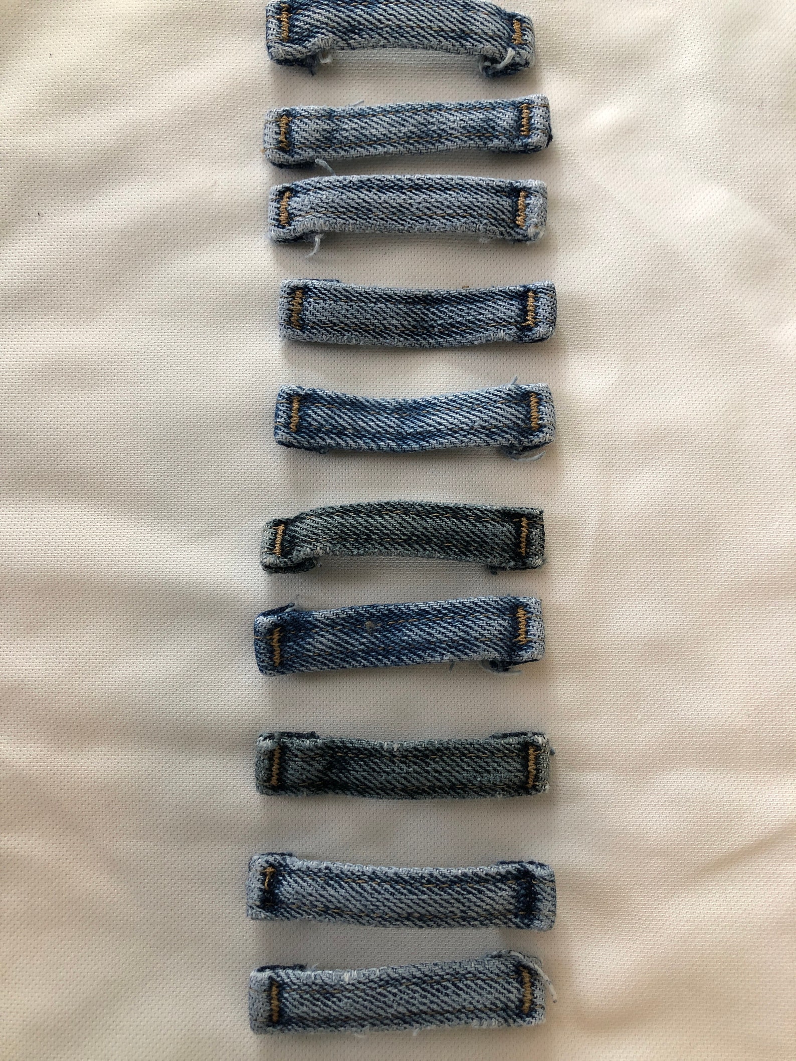 Upcycled Denim Jean Belt Loops, Crafting Supplies, Boho Decor (25 ...