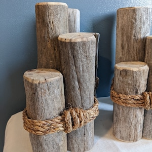 Chunky 10" Driftwood Piling Nautical Table Decor,coastal/lake Theme ...