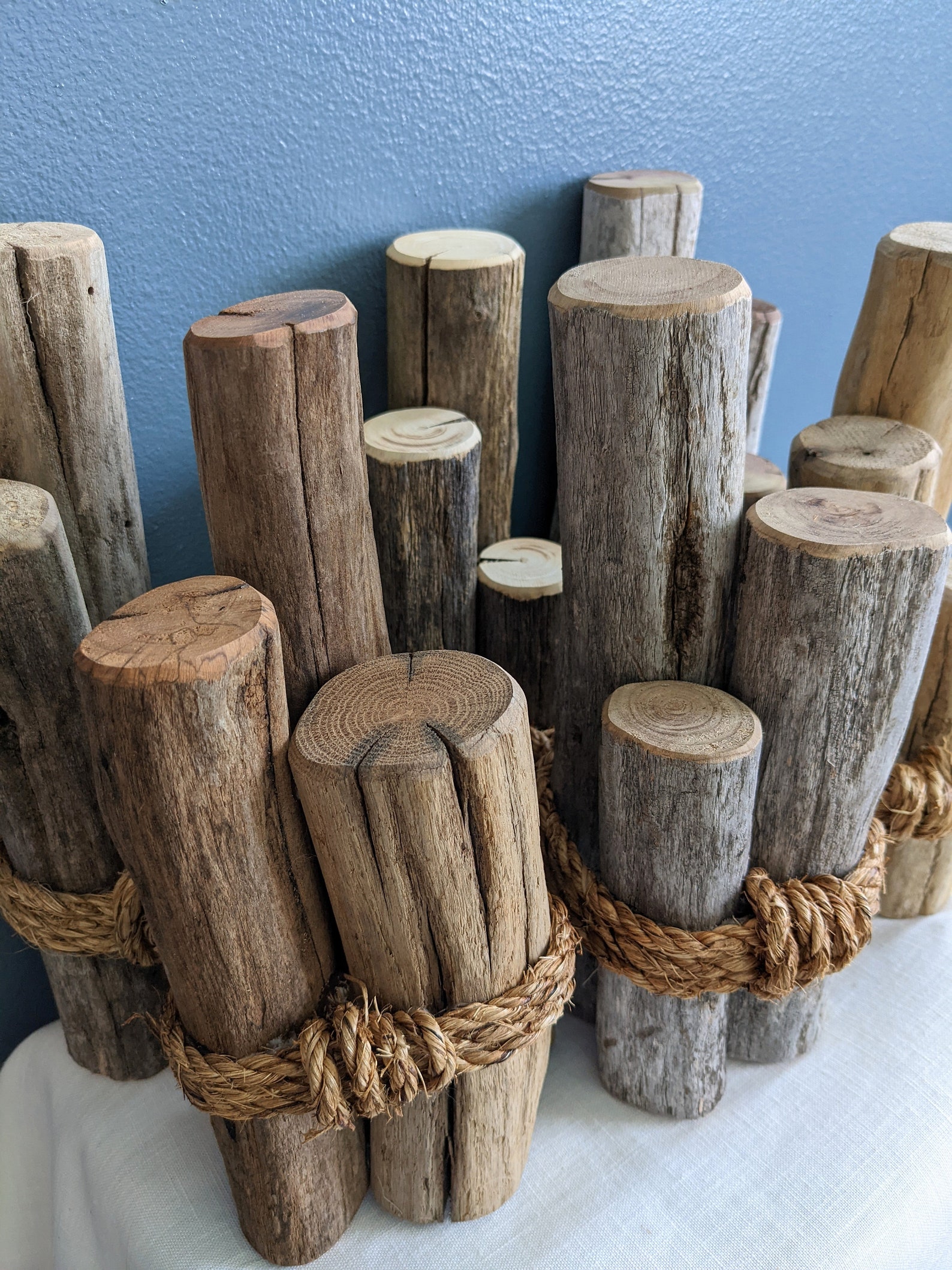 Small 10 Driftwood Piling Nautical Table Decor,coastal/lake Theme Wood ...
