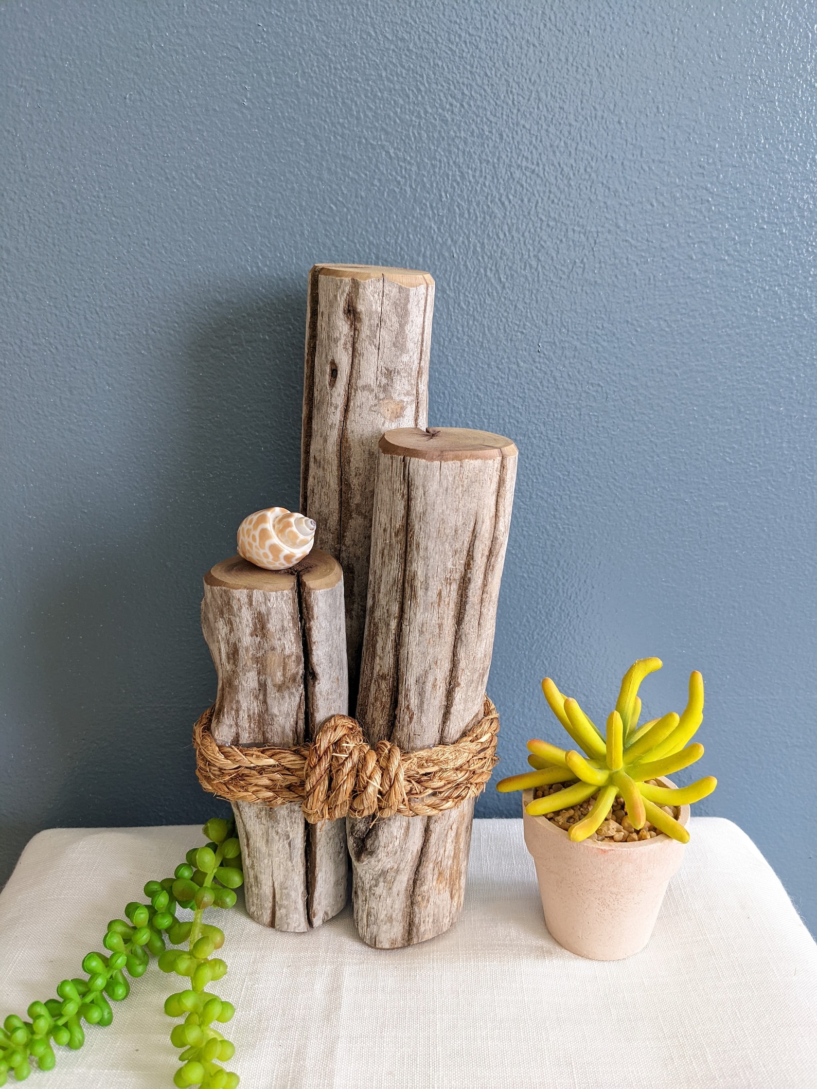 Small 10 Driftwood Piling Nautical Table Decor,coastal/lake Theme Wood ...