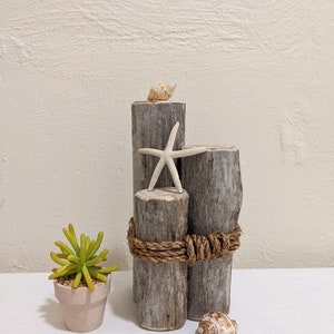 Chunky 10" Driftwood Piling Nautical Table Decor,coastal/lake Theme ...