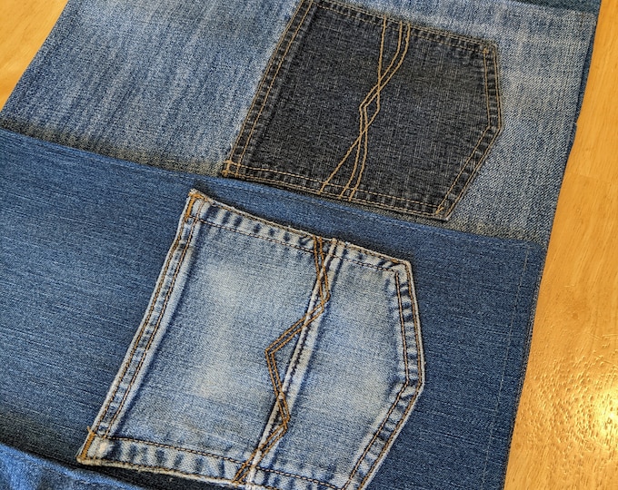 Blue Denim Place Mats Set of 2 Table Mats Dining Serving - Etsy