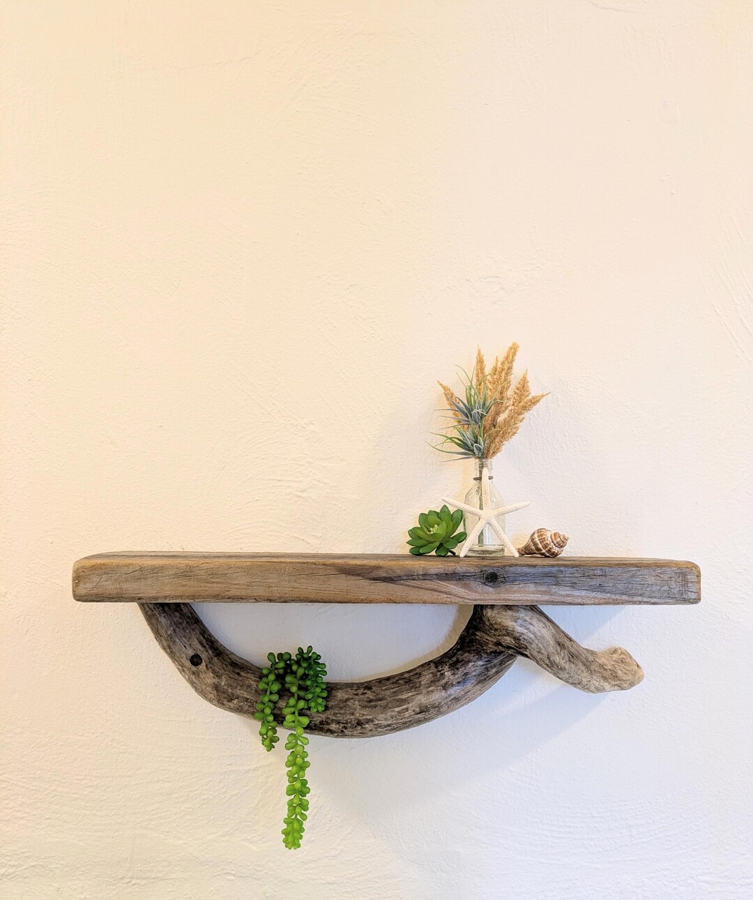 S220 21" Rustic Driftwood Floating Accent Shelf,nautical/lake/coastal ...