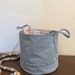 Denim Jean Basket,round Coutry/farmhouse Bucket Bag for Knitting,toys ...