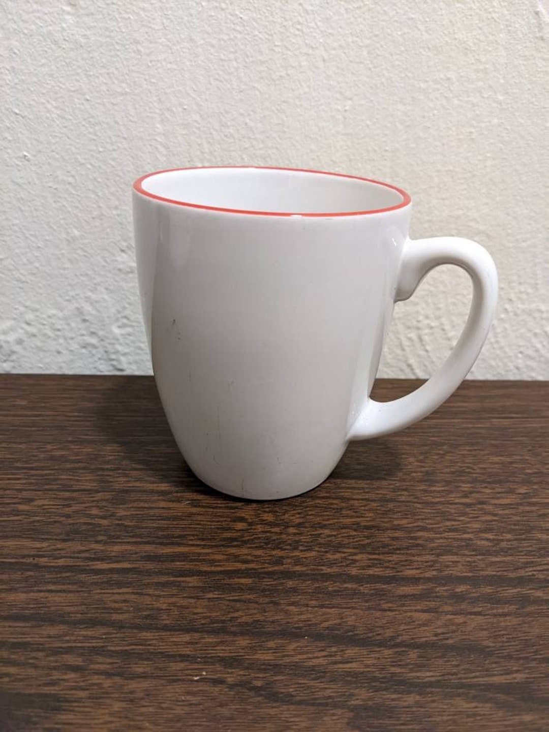 Vintage Corelle Urban Red Stripe Mug,white With Red Stripe Rim Coffee ...