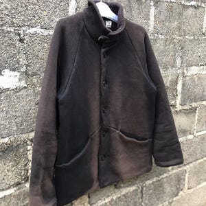 Vintage Blue Blue Japan Indigo Coat – Fleece-lined Sherpa Interior ...