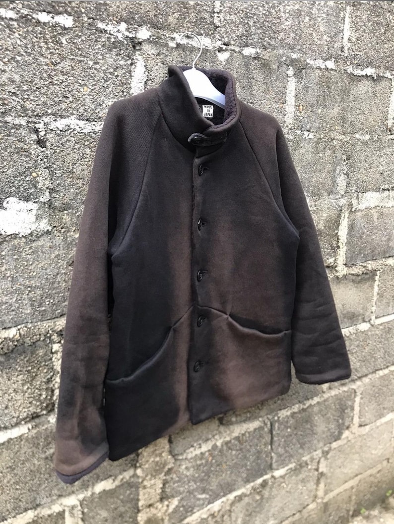 Vintage Blue Blue Japan Indigo Coat – Fleece-lined Sherpa Interior ...