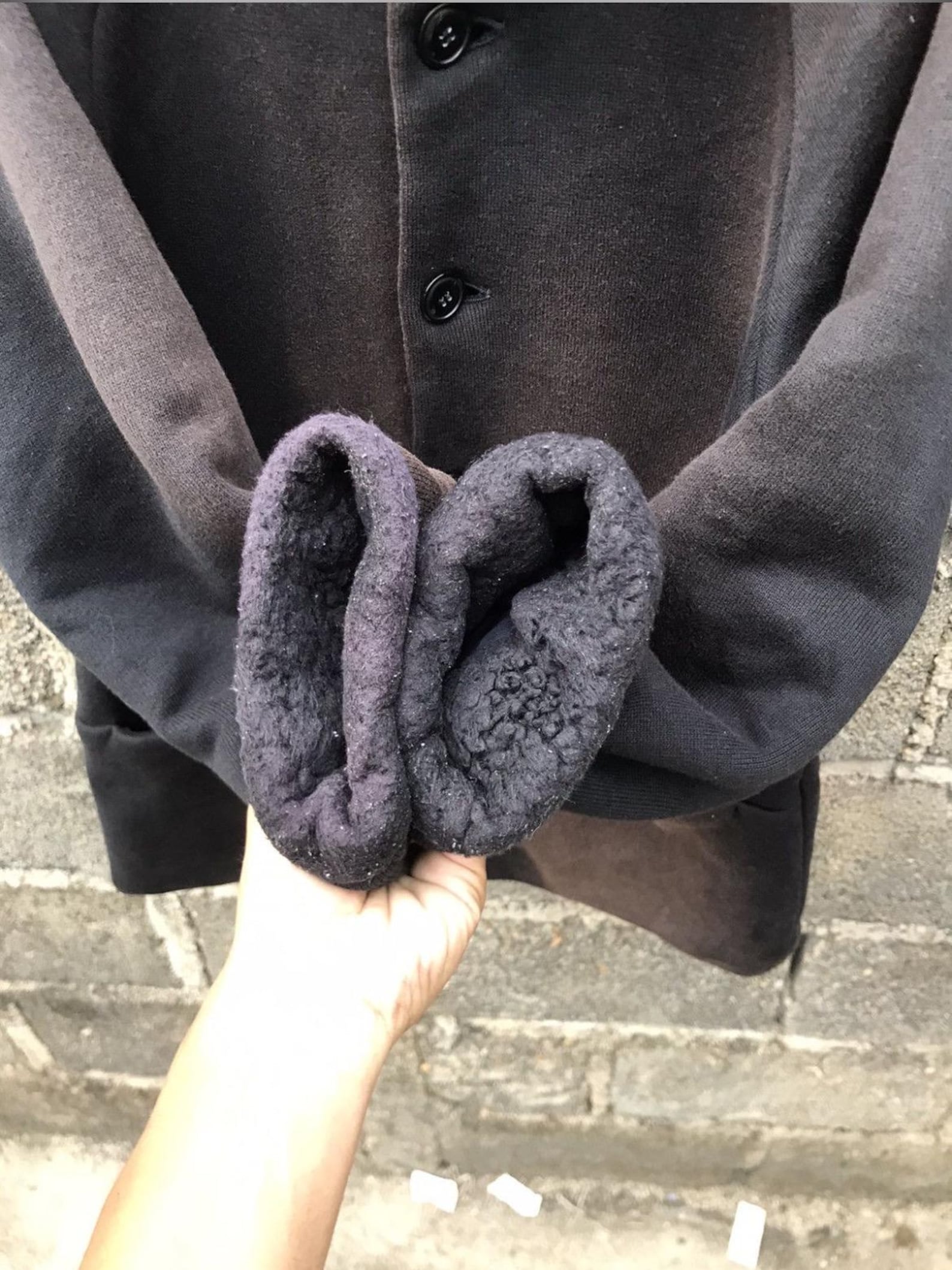 Vintage Blue Blue Japan Indigo Coat – Fleece-lined Sherpa Interior ...