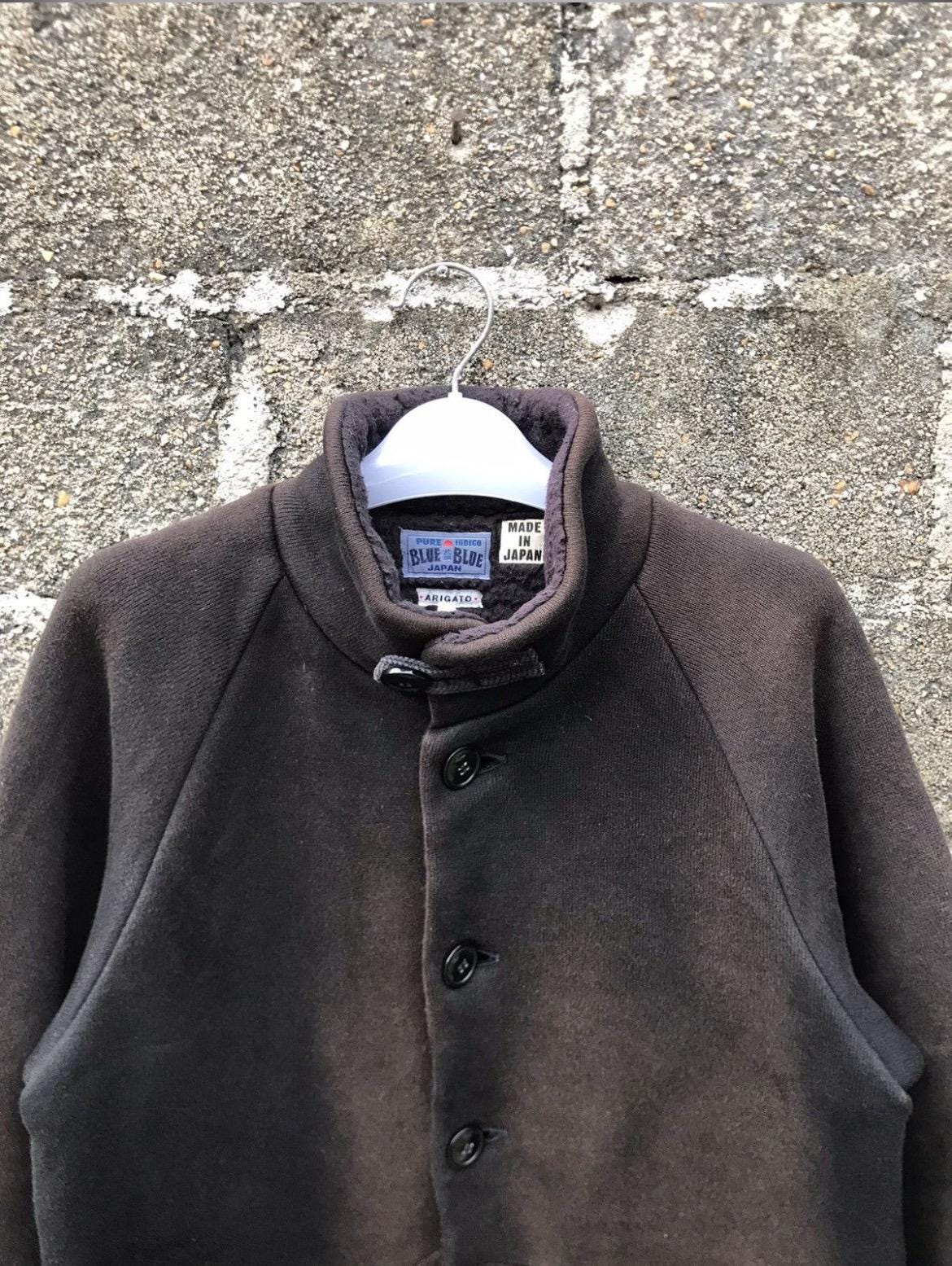 Vintage Blue Blue Japan Indigo Coat – Fleece-lined Sherpa Interior ...
