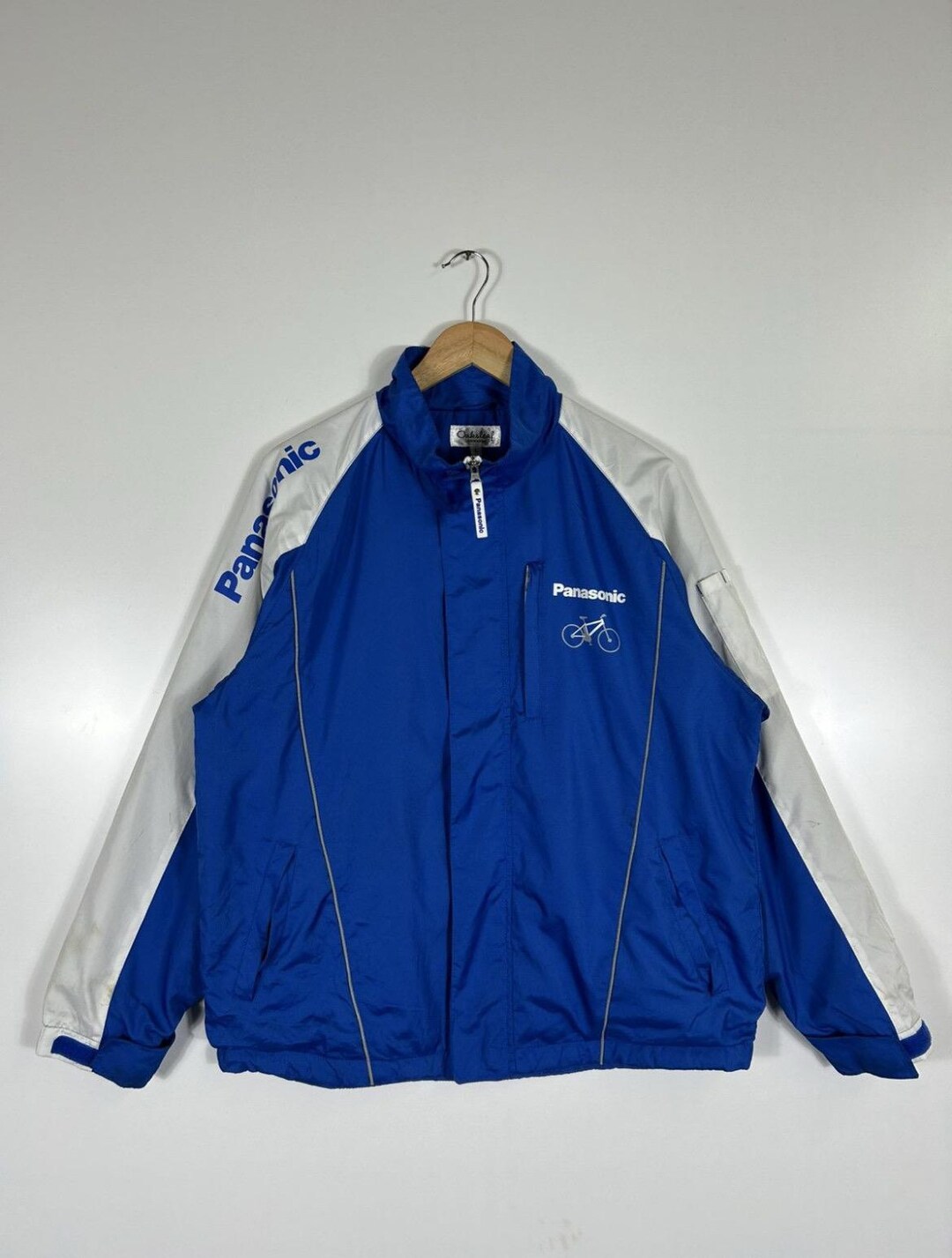 Vintage Panasonic Cycling Team Windbreaker Jacket – Blue/white, Oakleaf ...