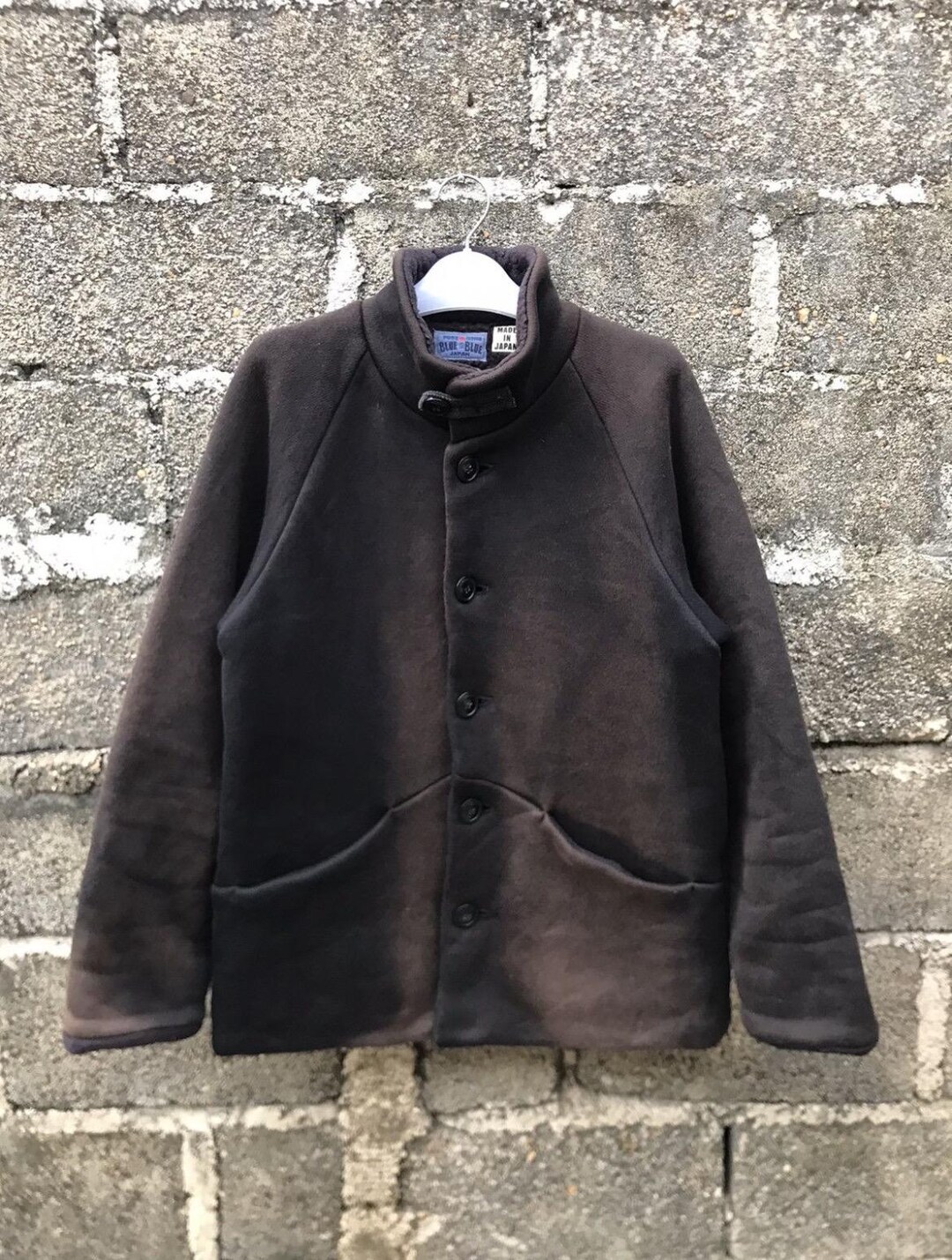 Vintage Blue Blue Japan Indigo Coat – Fleece-lined Sherpa Interior ...