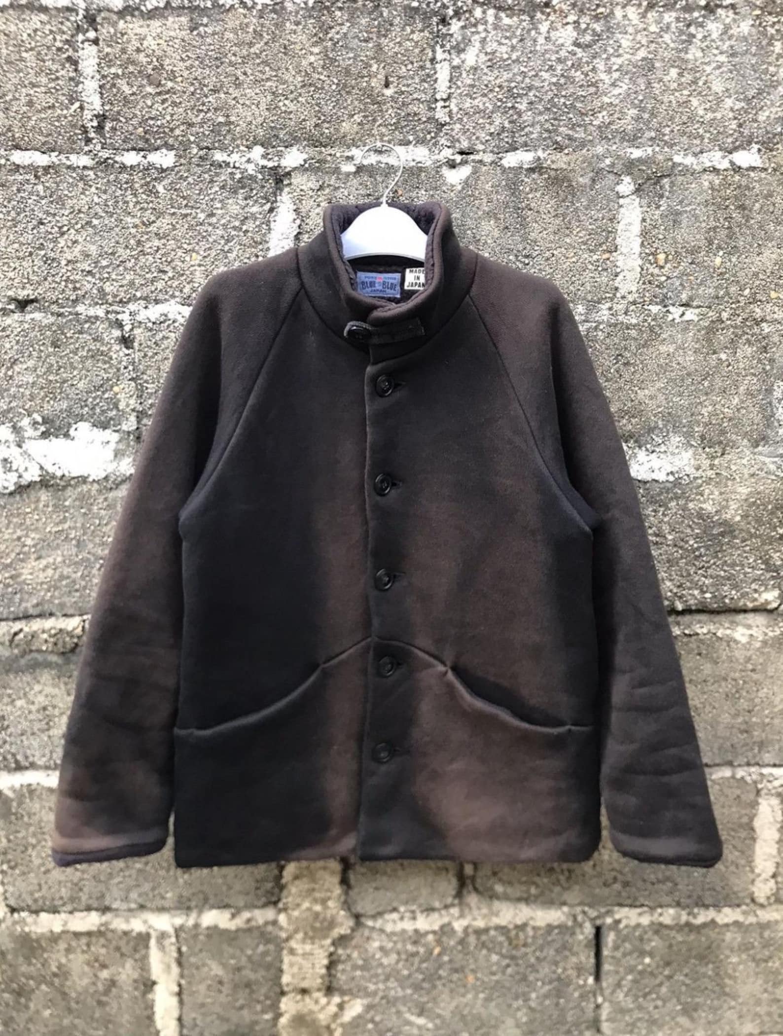 Vintage Blue Blue Japan Indigo Coat – Fleece-lined Sherpa Interior ...