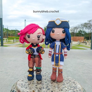 Arcane Jinx Vi Caitlyn Silco Powder Ekko Crochet Muñeca de felpa - Etsy ...