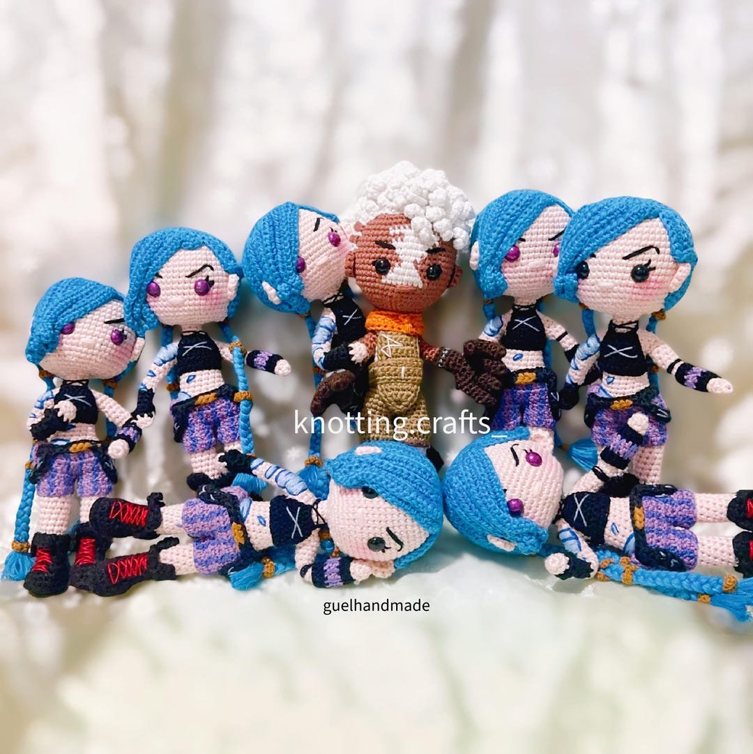 Arcane Jinx Vi Caitlyn Silco Powder Ekko Crochet Muñeca de felpa - Etsy ...