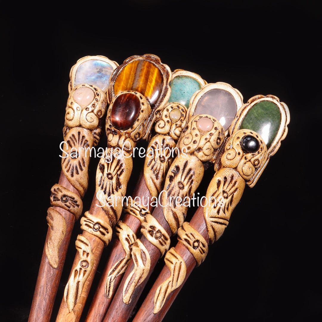 Mix Stones Hair Stick, Polymer Clay Hair Sticks, Birthday Gift for ...