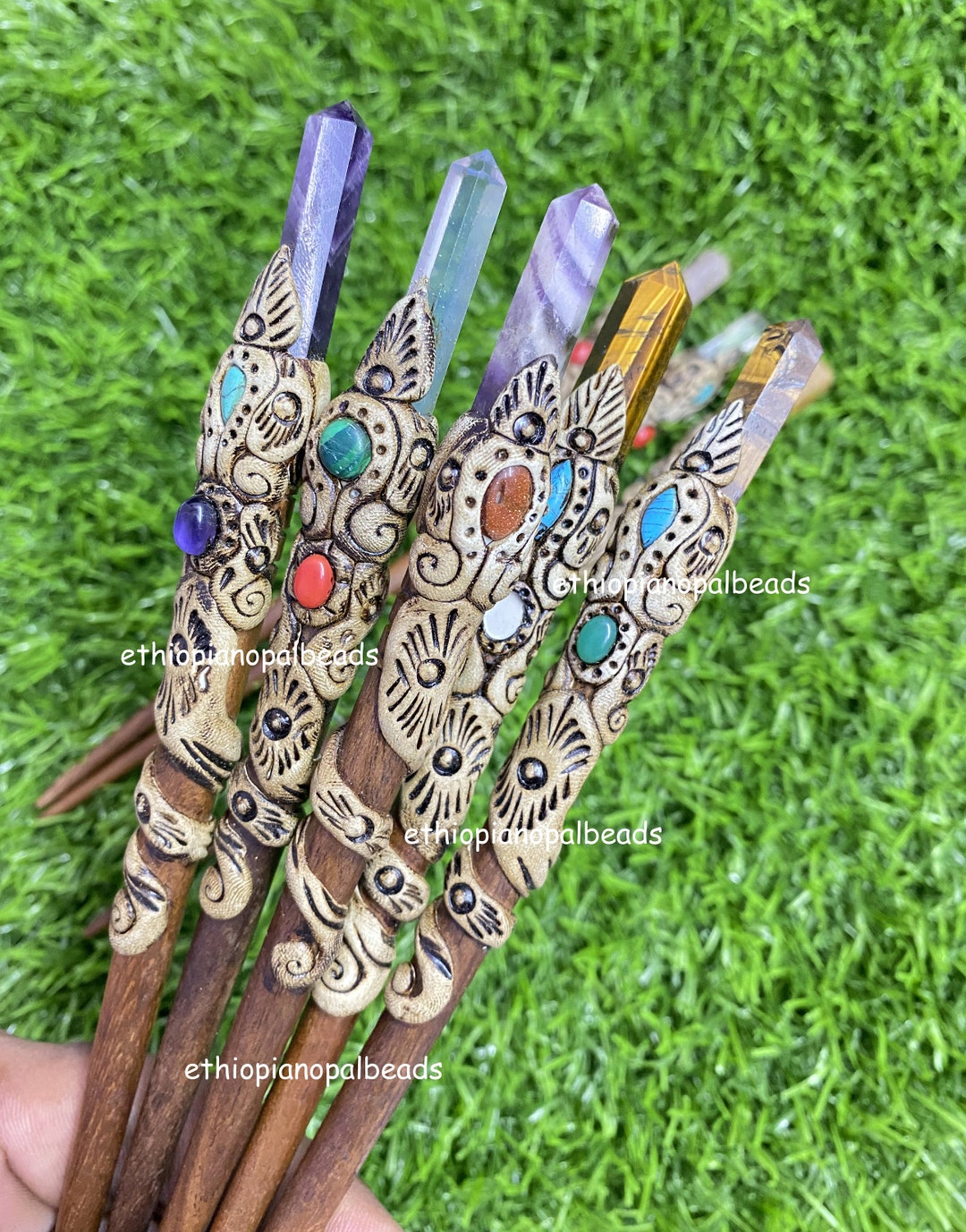 Crystal Point Stick, Mix Hair Stick, Pencil Hair Stick, Quartz Hair ...